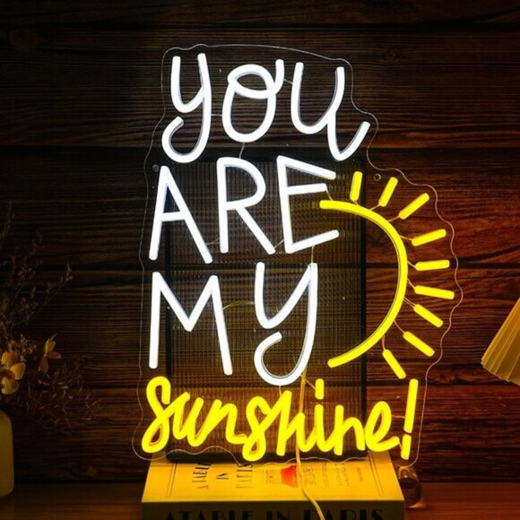 Accents | You Are My Sunshine Neon Sign Led Light Wall Decor For ...